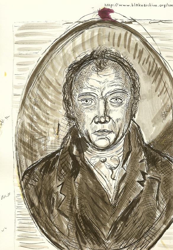 Neil McNally, Copy of a William Blake self-portrait with my eyes ...
